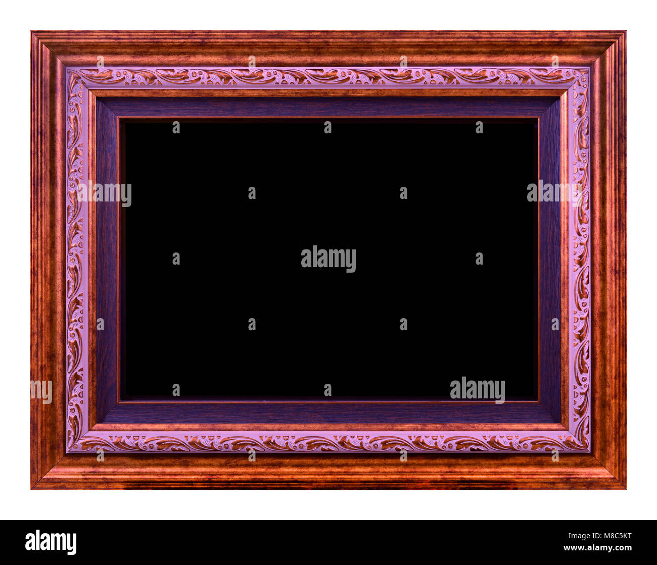 Antique pink violet frame isolated on the white background Stock Photo ...