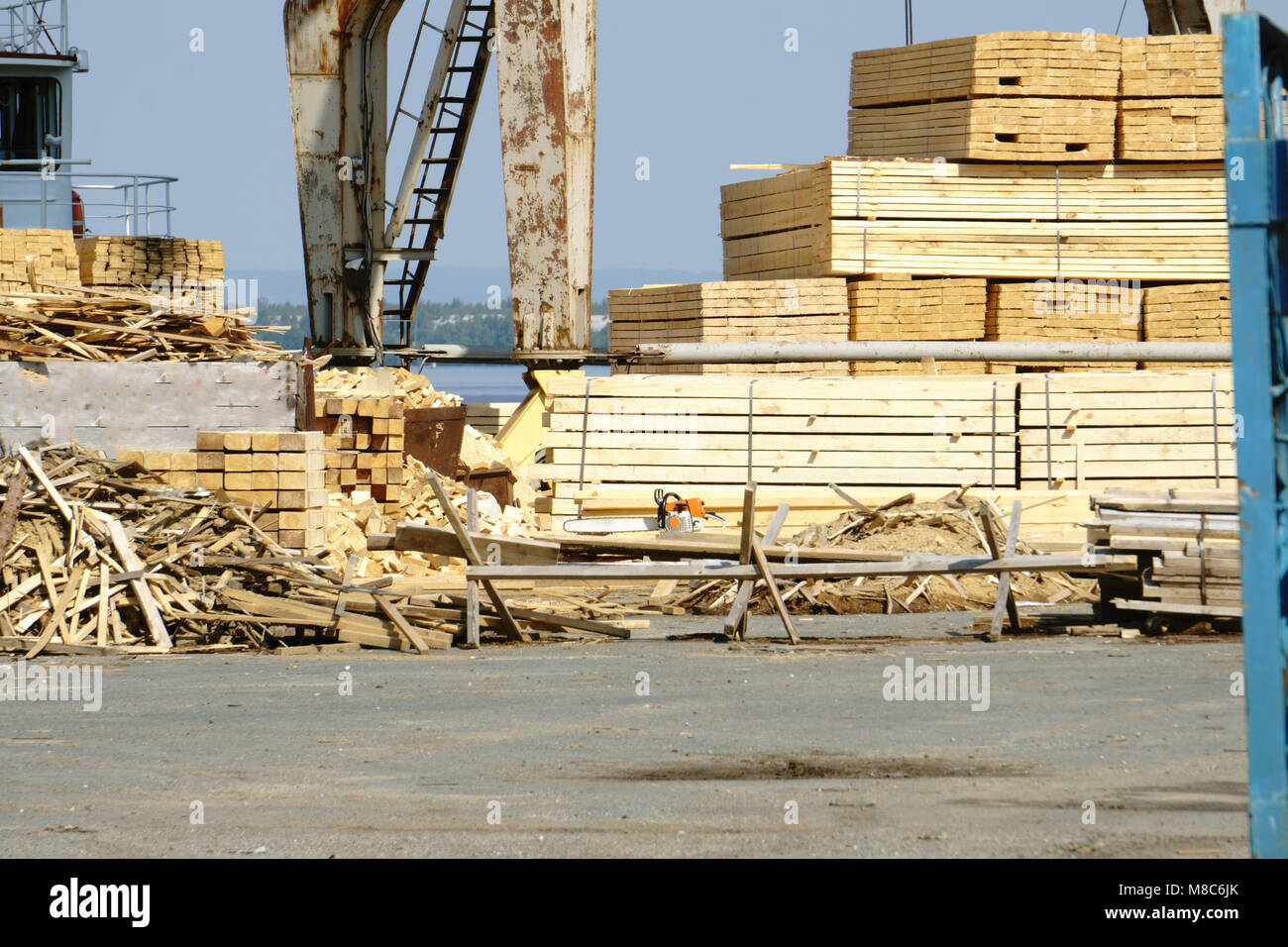 Wood factory stock and lumber board with nature business export Stock ...