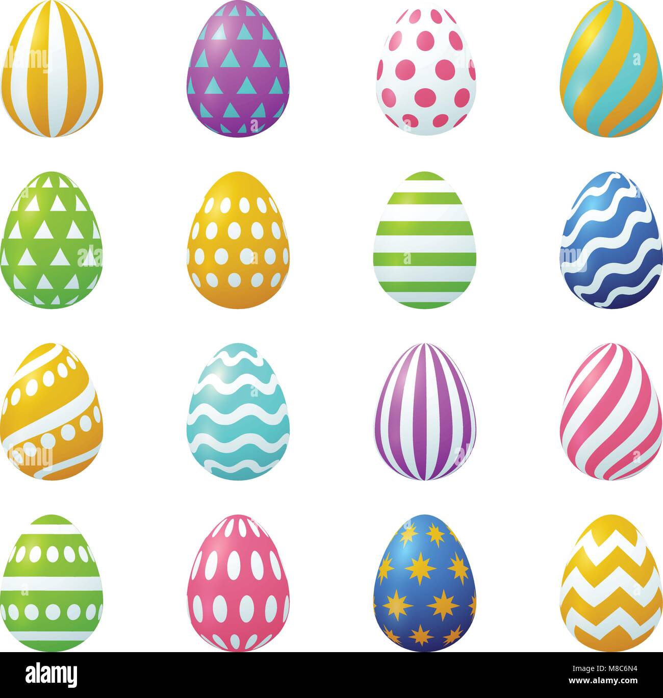 Vector Easter eggs set Stock Vector Image & Art - Alamy