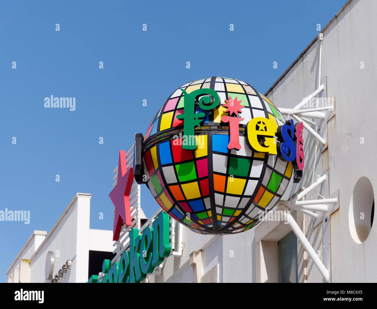ALBUFEIRA, SOUTHERN ALGARVE/PORTUGAL - MARCH 10 : Colourful Street ...