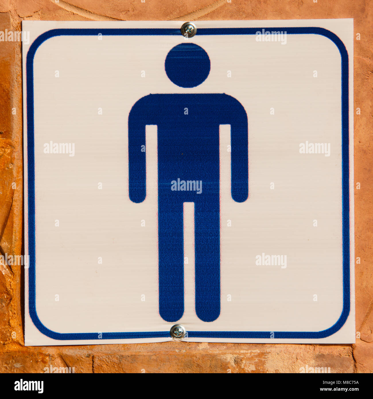 Man restroom sign Stock Photo - Alamy