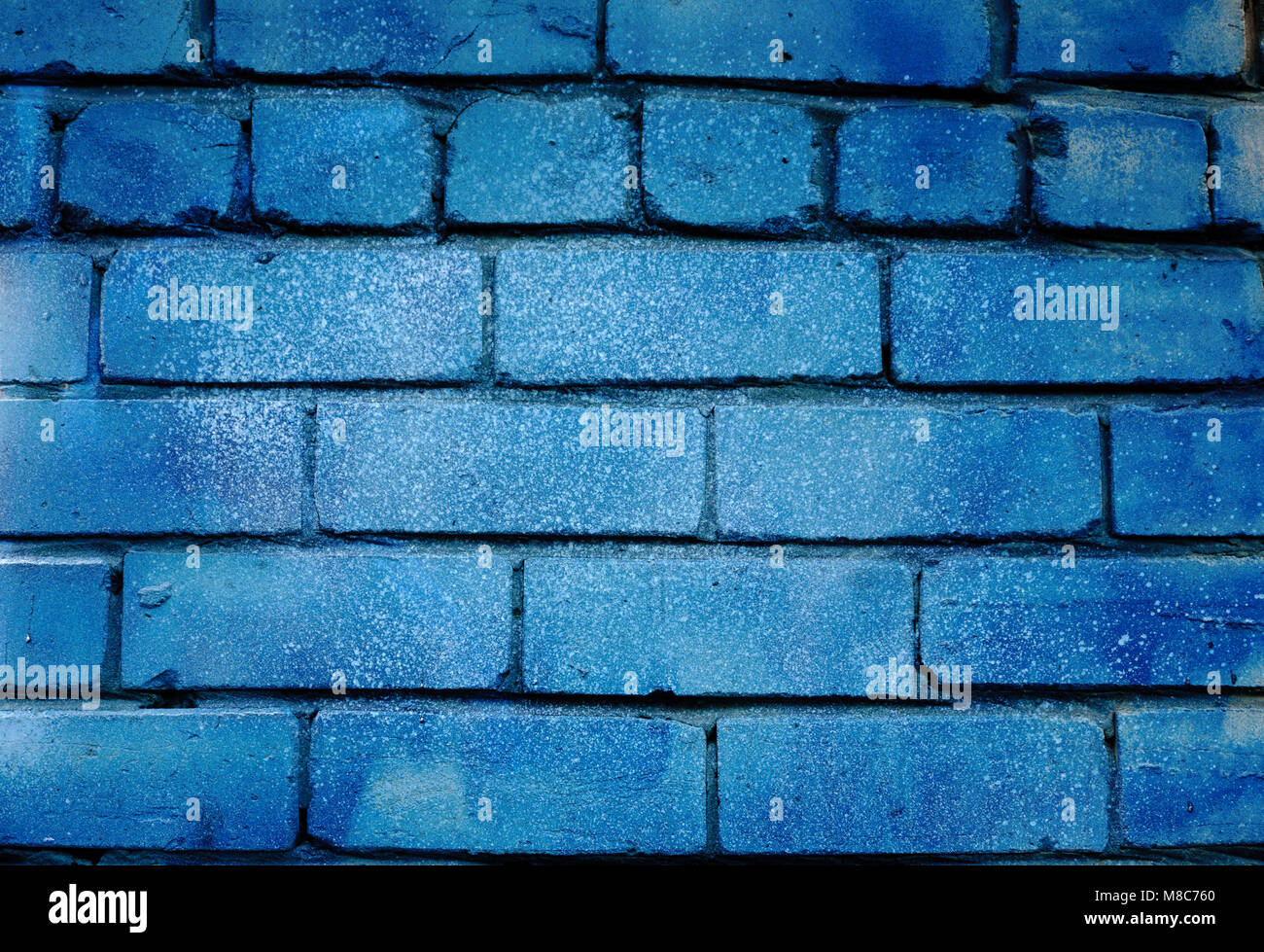 Blue Brick Wall Background Stock Photo - Alamy