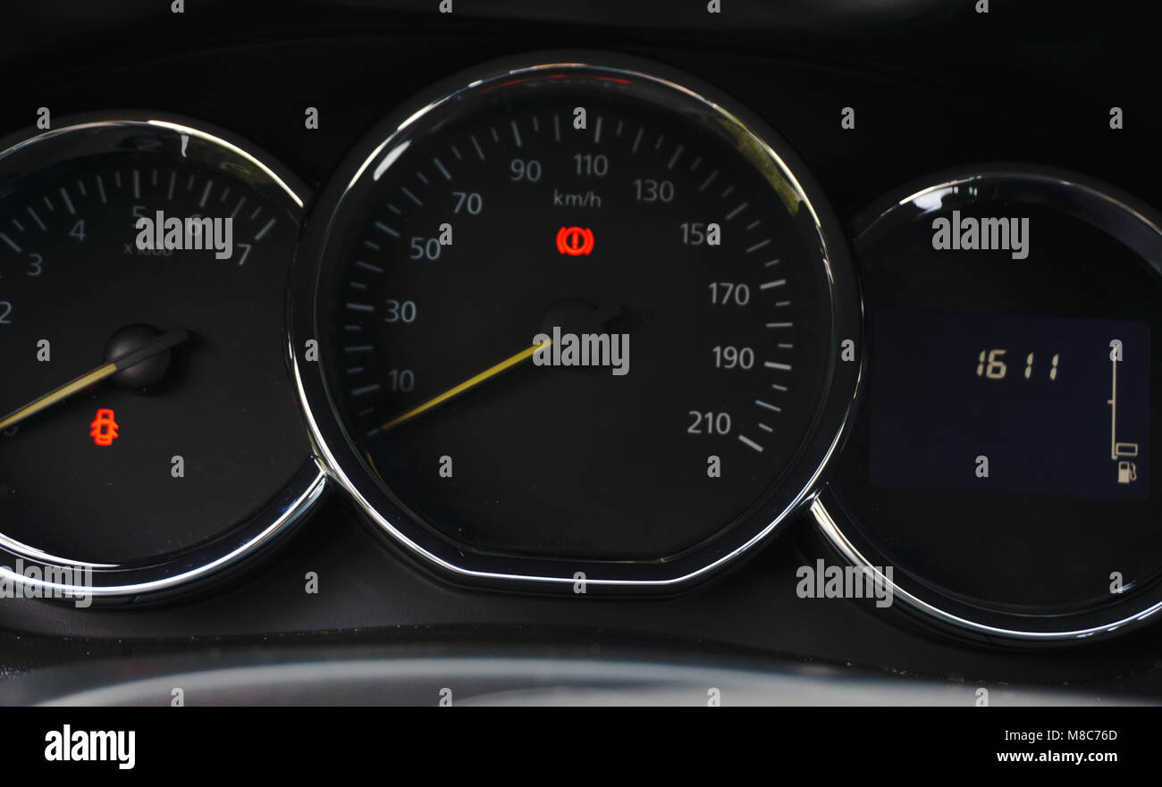 the interior of the vehicle speedometer Stock Photo - Alamy