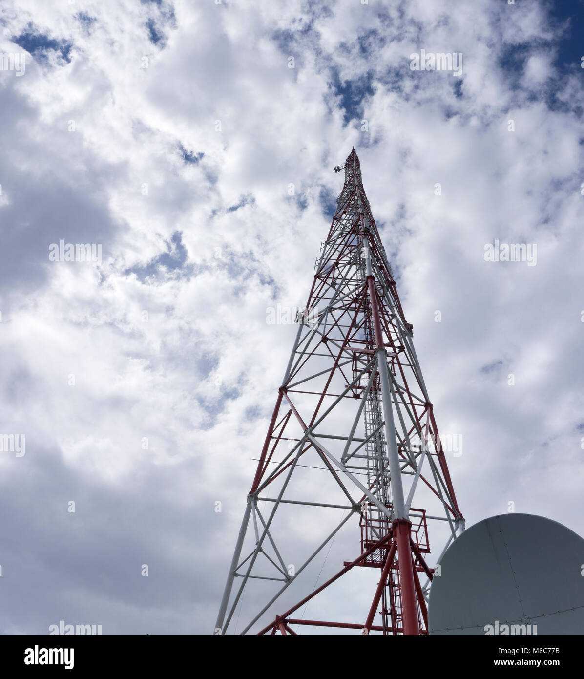 radio tower with nature Stock Photo - Alamy