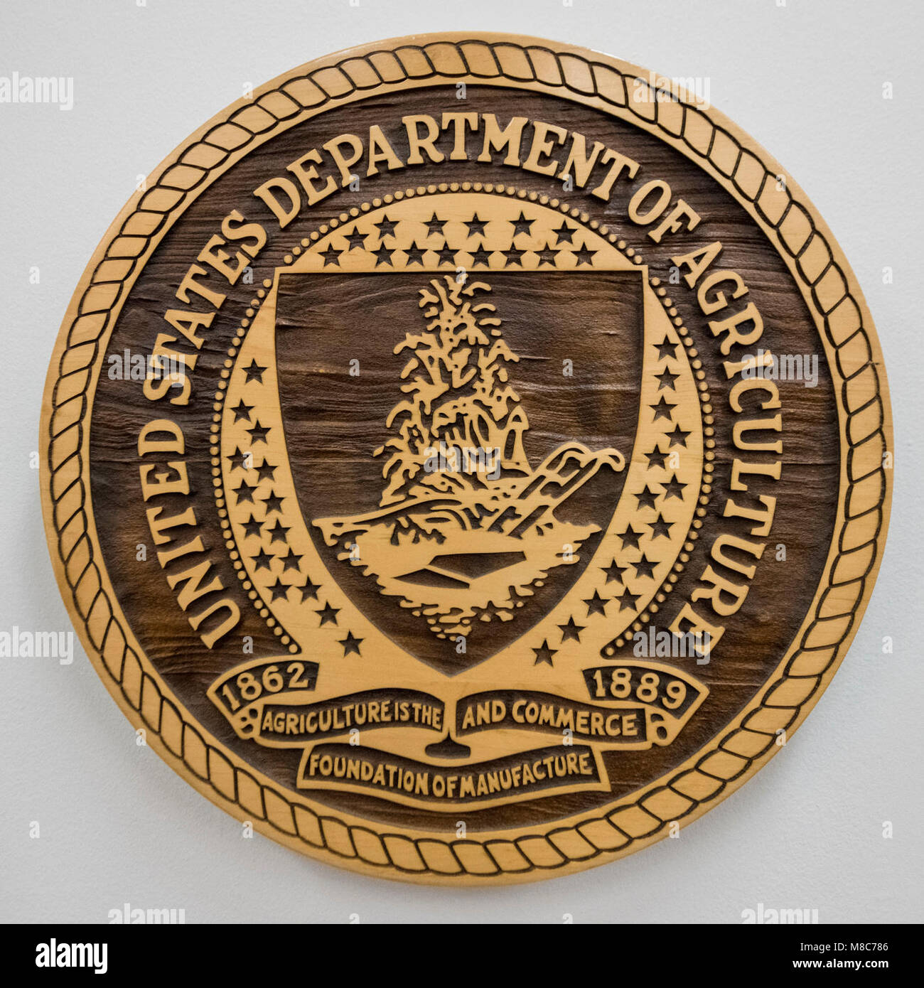 U.S. Department of Agriculture ) seal in the conference room of ...