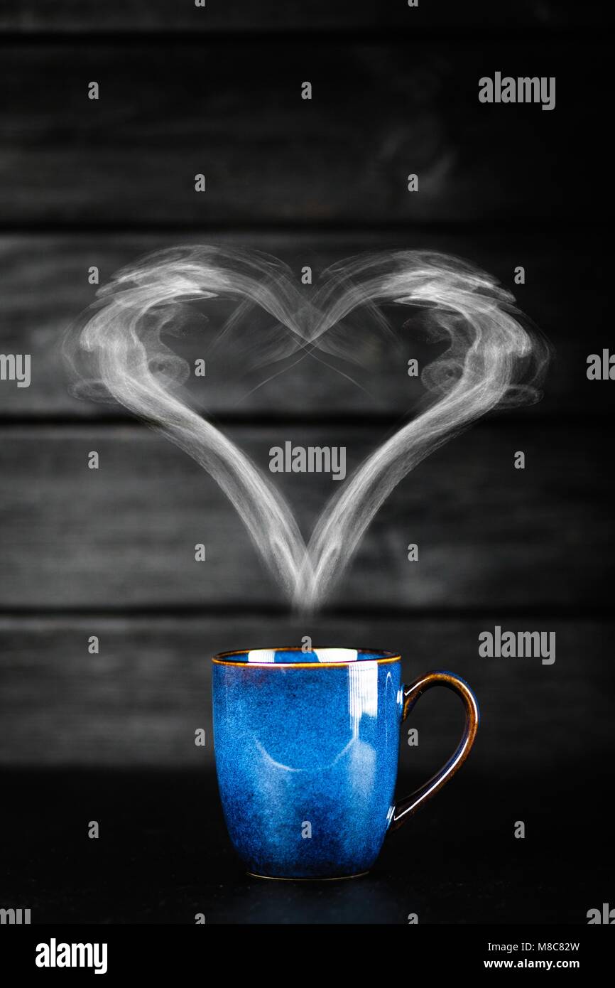 Blue coffee mug Stock Photo - Alamy