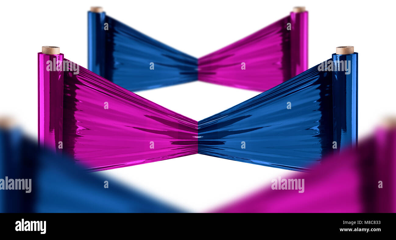 Colorful stretch film rolls at white background isolated Stock Photo ...