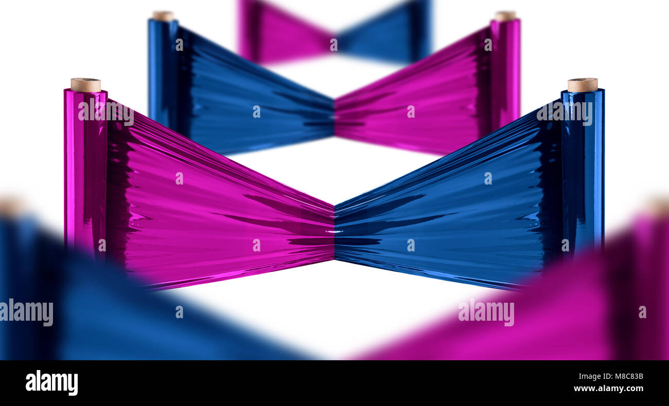 Colorful stretch film rolls at white background isolated Stock Photo ...