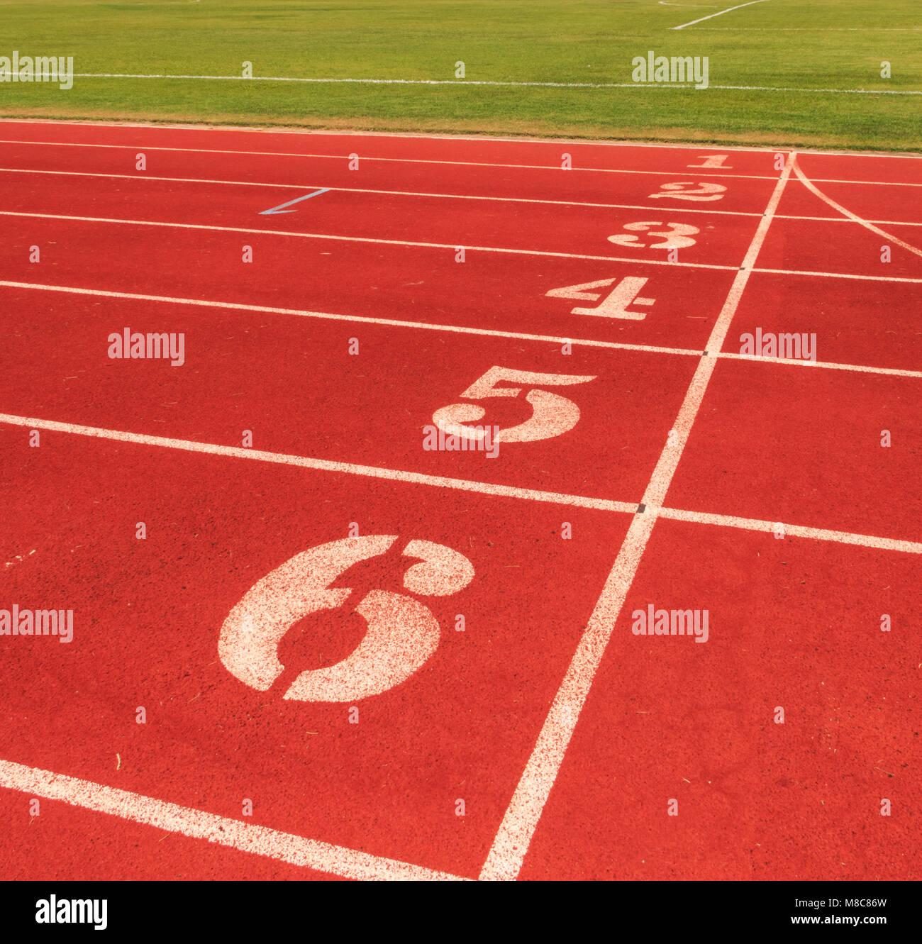 Numbers on the track Stock Photo - Alamy