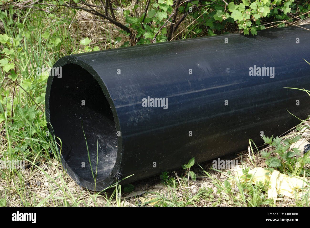 HDPE potable storage pipe, HDPE pipeline Stock Photo - Alamy