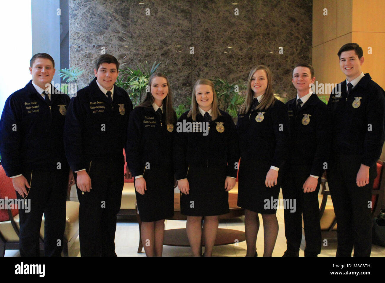 Future Farmers of America (FFA) students attending the 2018 AgOutlook ...