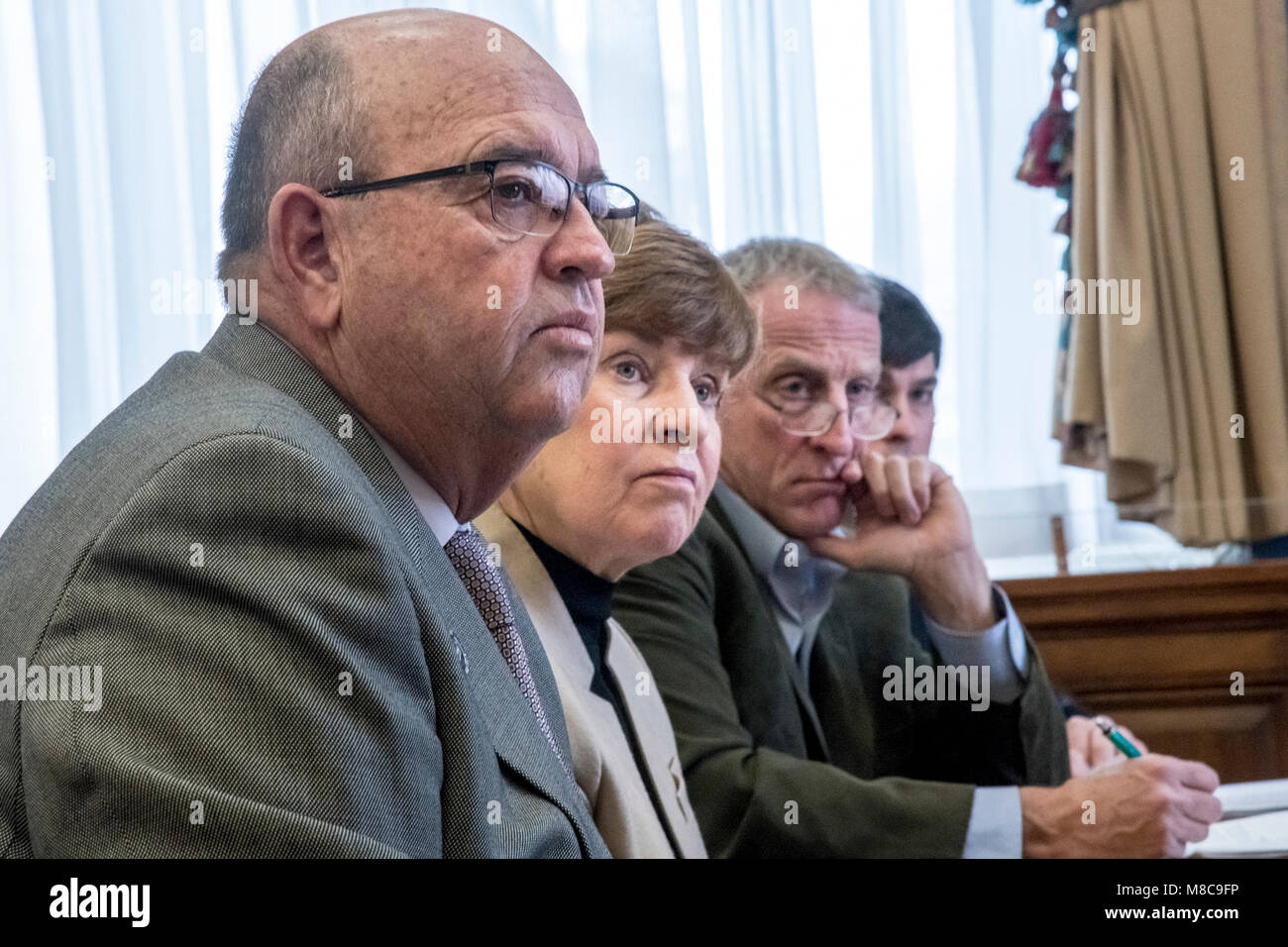 U.S. Department of Agriculture ) Secretary Sonny Perdue meets with ...