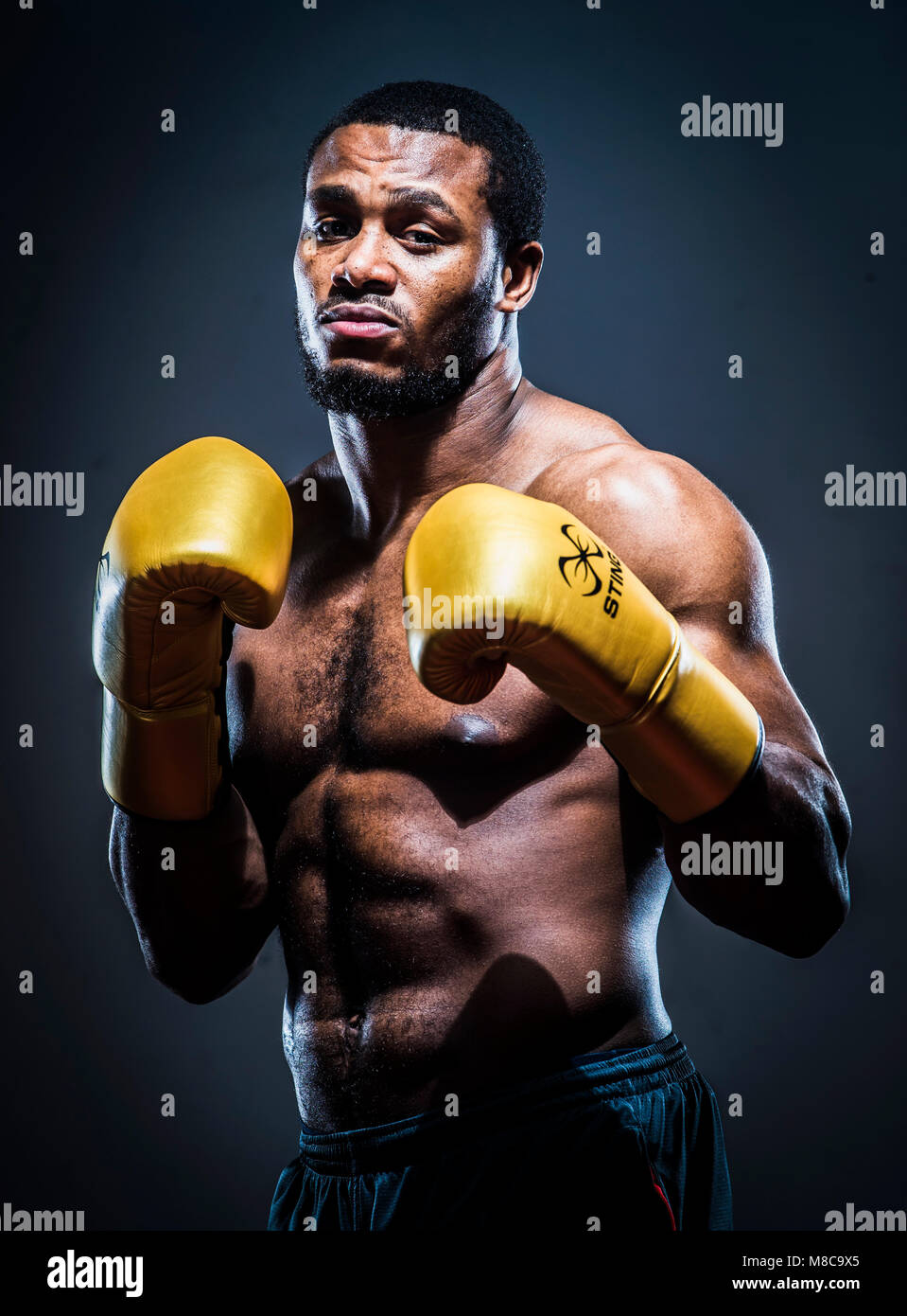Cheavon Clarke, Heavyweight, during the Commonwealth Games Media Day at ...