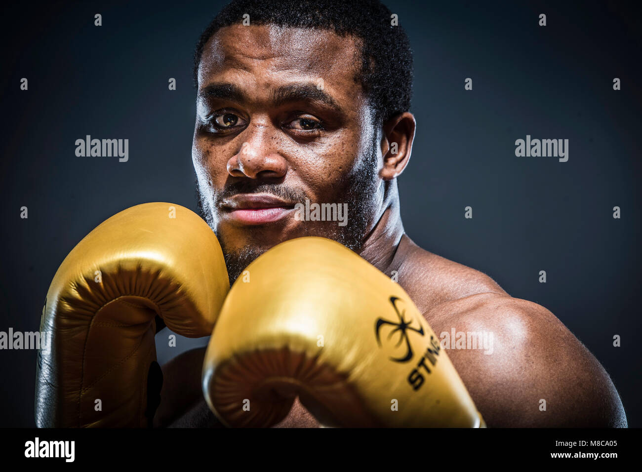 Cheavon Clarke, Heavyweight, during the Commonwealth Games Media Day at ...