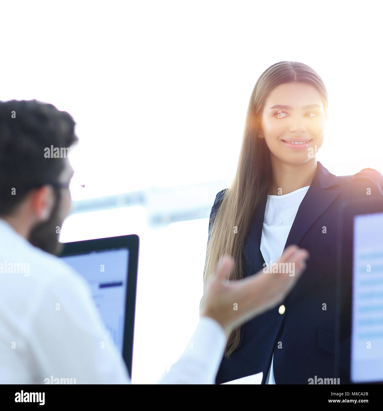 closeup of employees in the workplace Stock Photo - Alamy