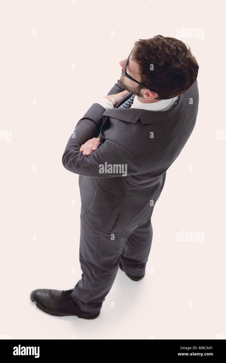 confident businessman. Top view and side view Stock Photo - Alamy