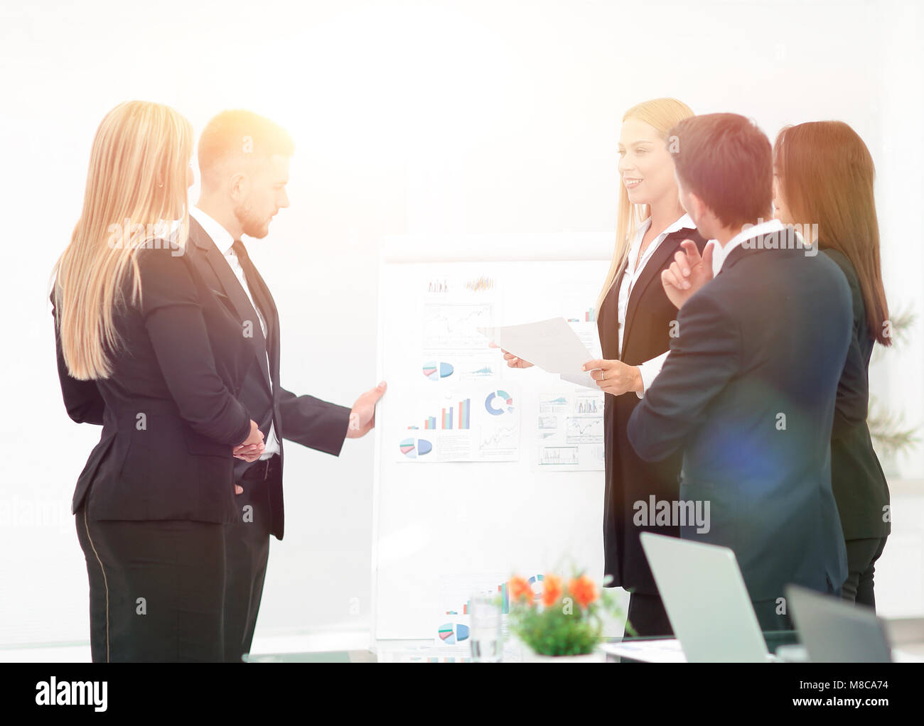 Business people at presentation in office Stock Photo - Alamy
