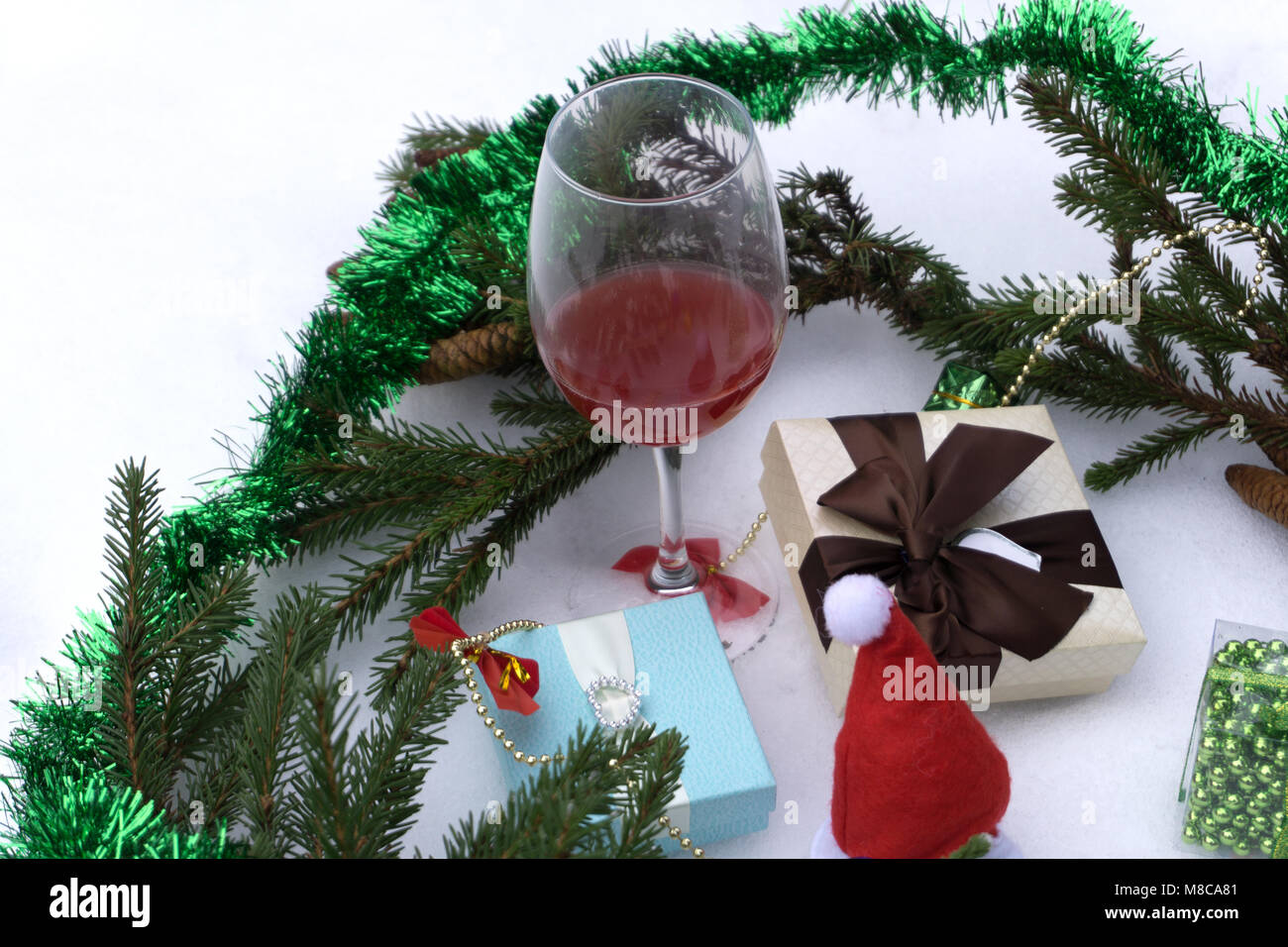 gift boxes and Christmas holiday decorations. Happy long weekend ...