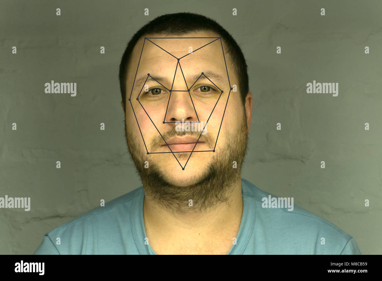 Biometric verification - young man face recognition Stock Photo - Alamy Biometric verification - young man face recognition Stock Photo - Alamy