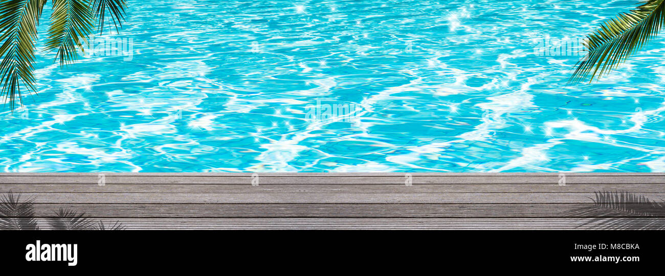 poolside at the sun deck panorama Stock Photo - Alamy