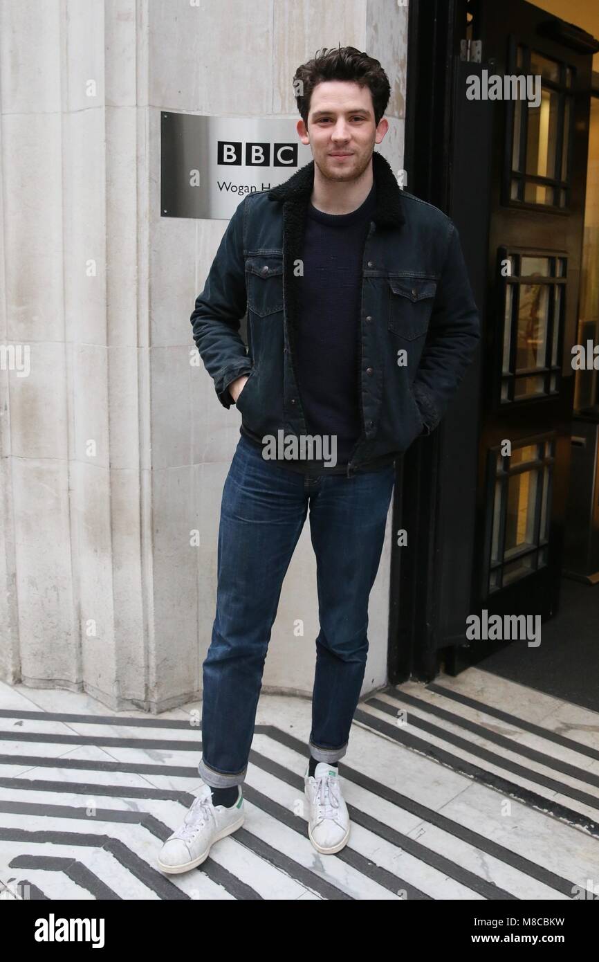 Josh OConnor seen leaving Wogan house after Radio 2 Featuring: Josh O ...