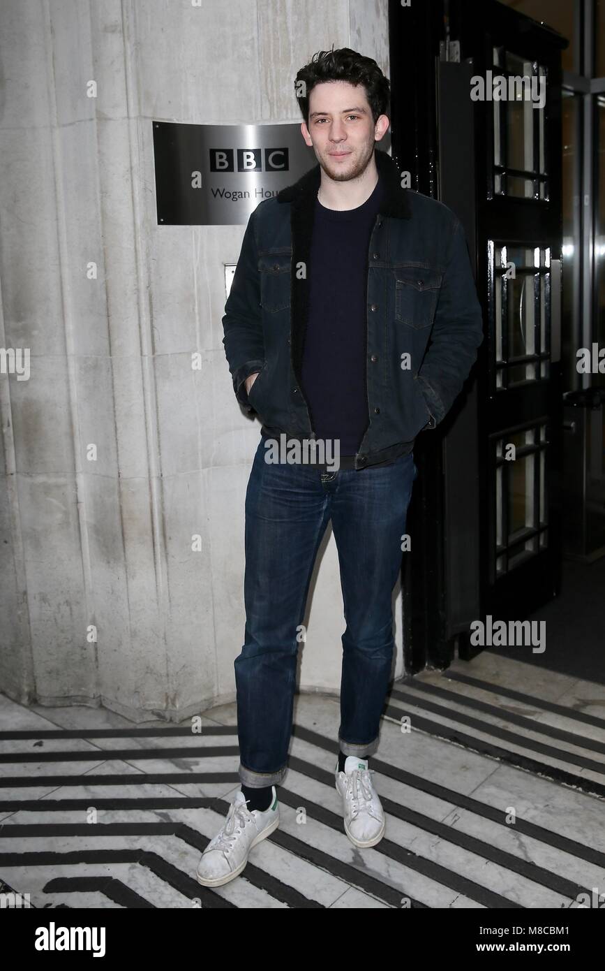 Josh OConnor seen leaving Wogan house after Radio 2 Featuring: Josh O ...