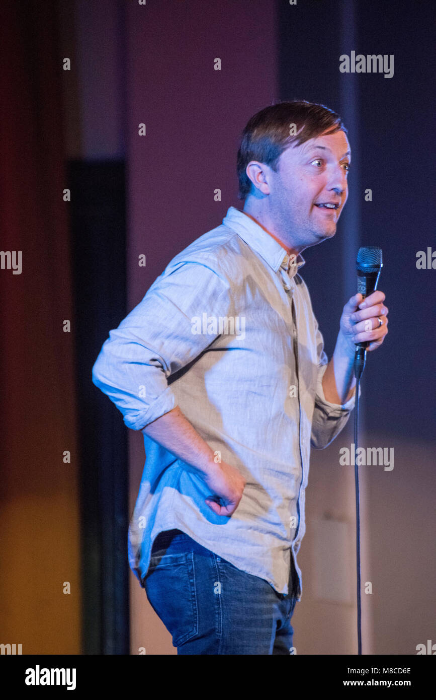 Comedian Andrew Maxwell Pictured @ Bookslam @ York Hall, Bethnal Green ...