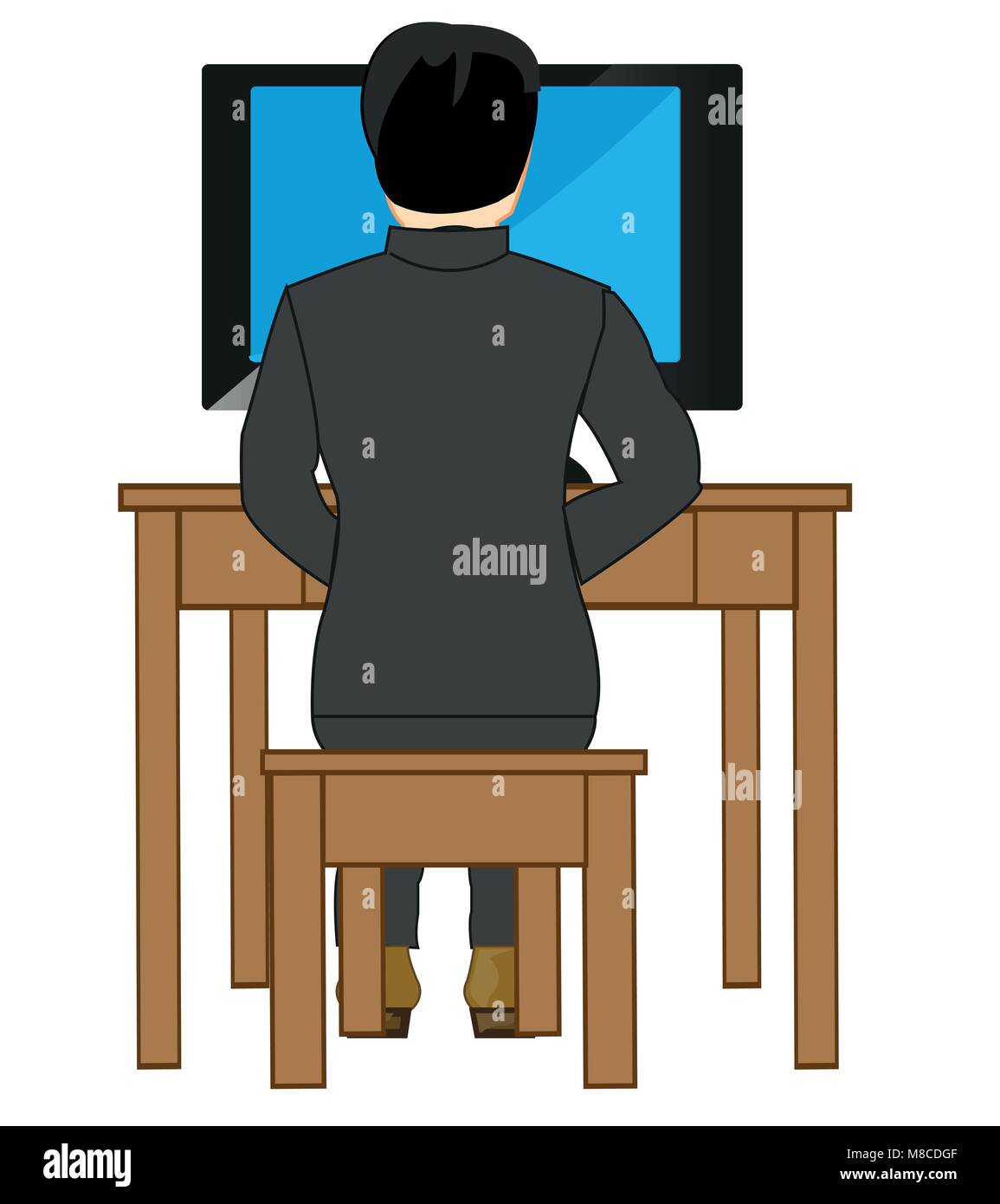 Back of television Stock Vector Images - Alamy