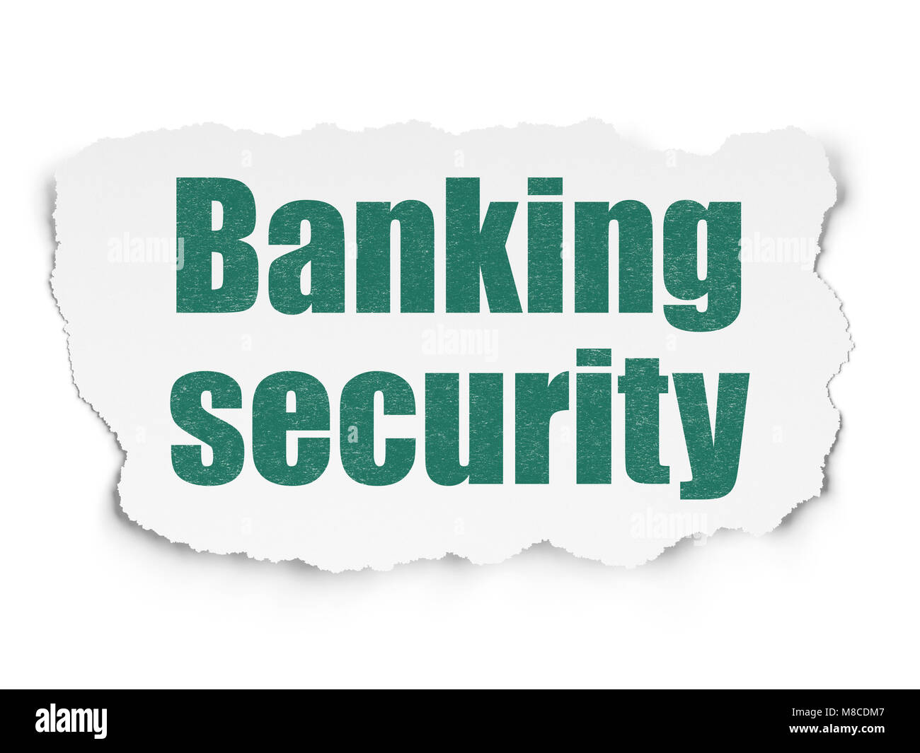 Safety concept: Banking Security on Torn Paper background Stock Photo ...