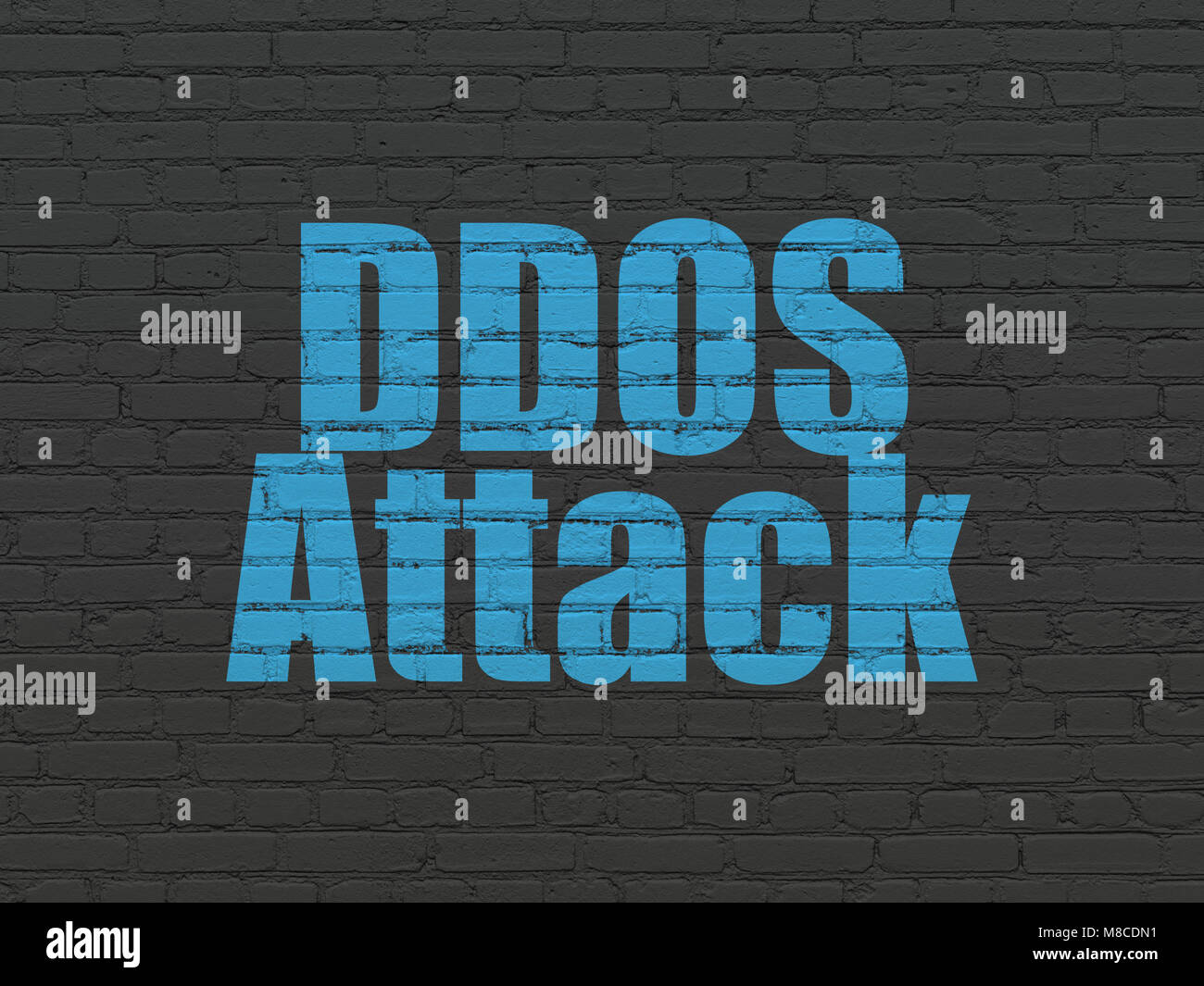 Protection concept: DDOS Attack on wall background Stock Photo - Alamy