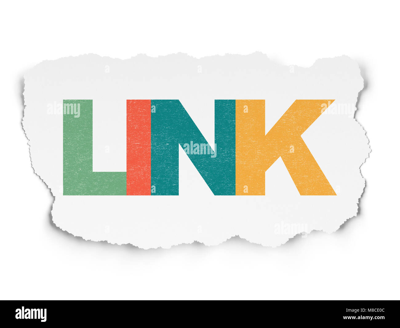 Web design concept: Link on Torn Paper background Stock Photo - Alamy