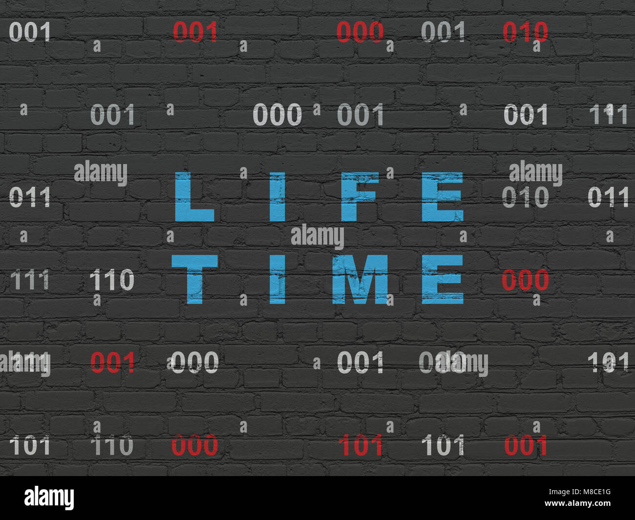 Time concept: Life Time on wall background Stock Photo - Alamy