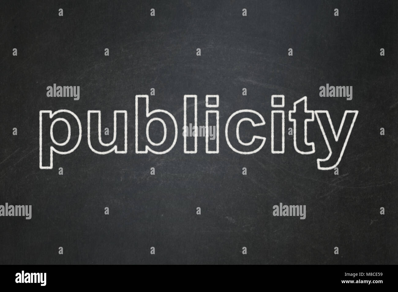 Advertising concept: Publicity on chalkboard background Stock Photo - Alamy