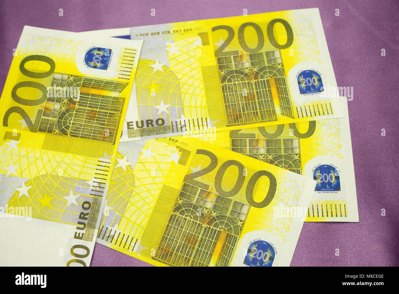 Euro banknotes on a white background Stock Photo - Alamy