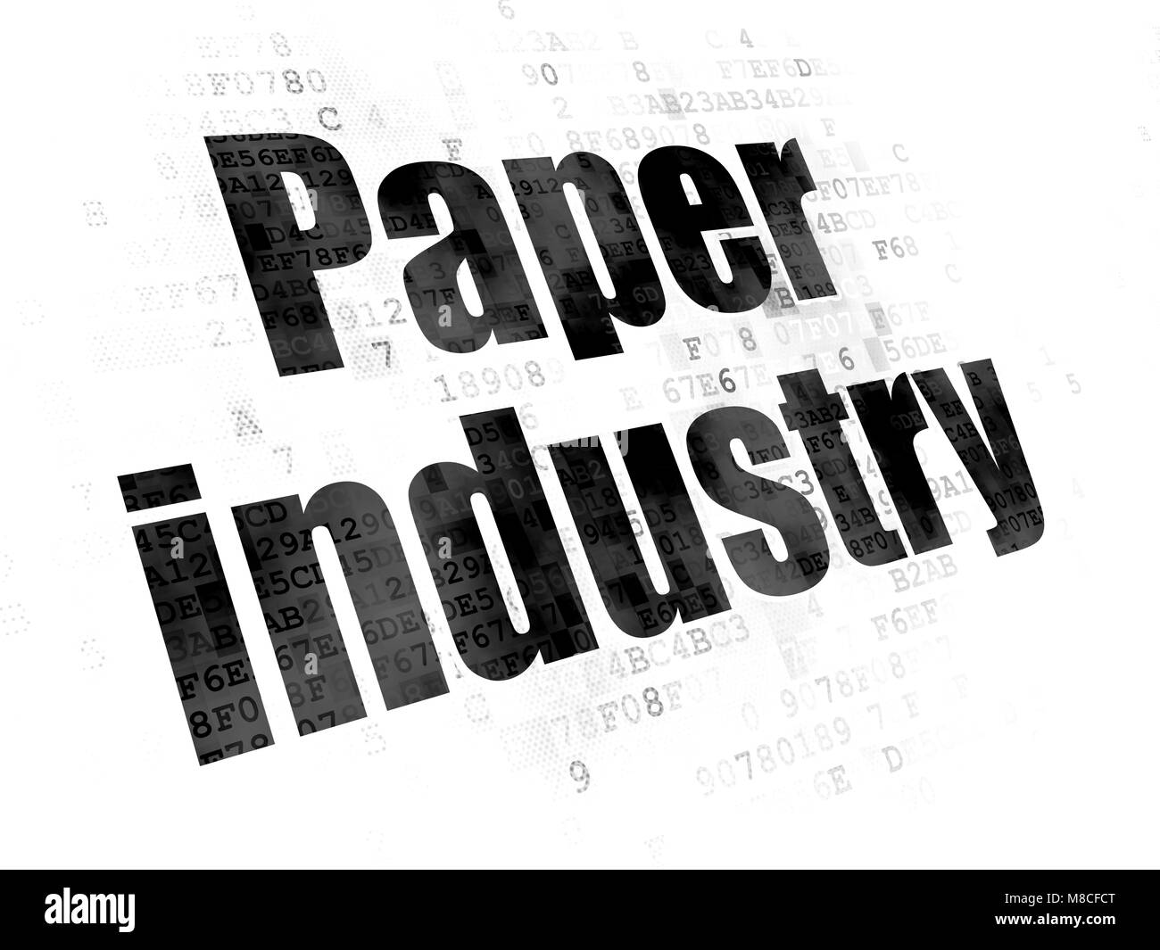 Manufacuring concept: Paper Industry on Digital background Stock Photo ...