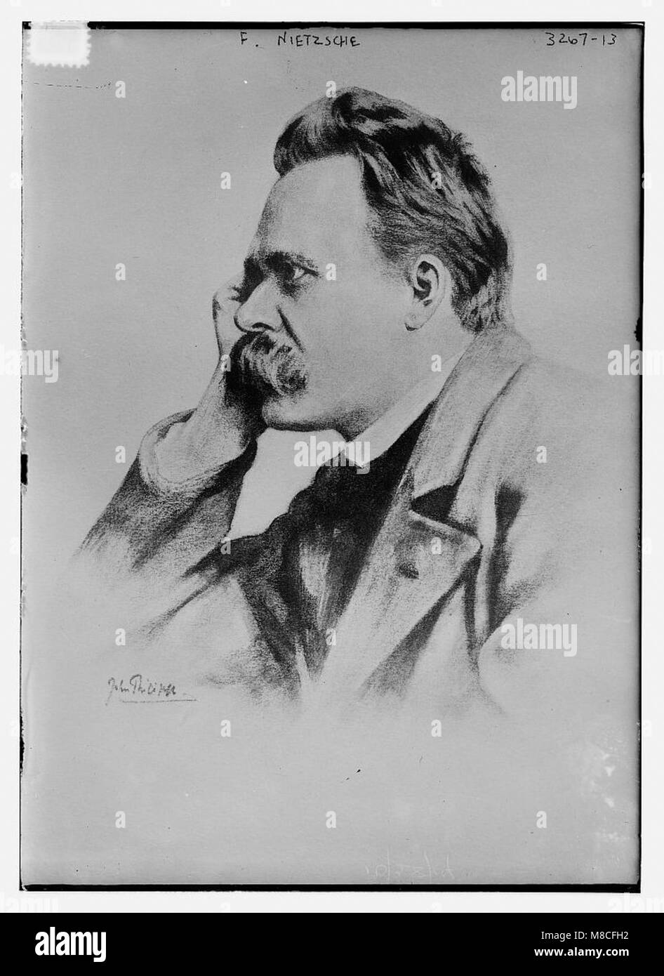 A portrait of Friedrich Nietzsche, the influential German philosopher ...