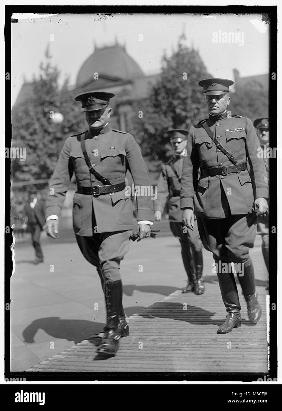 A photograph showing General John J. Pershing with the First Division ...