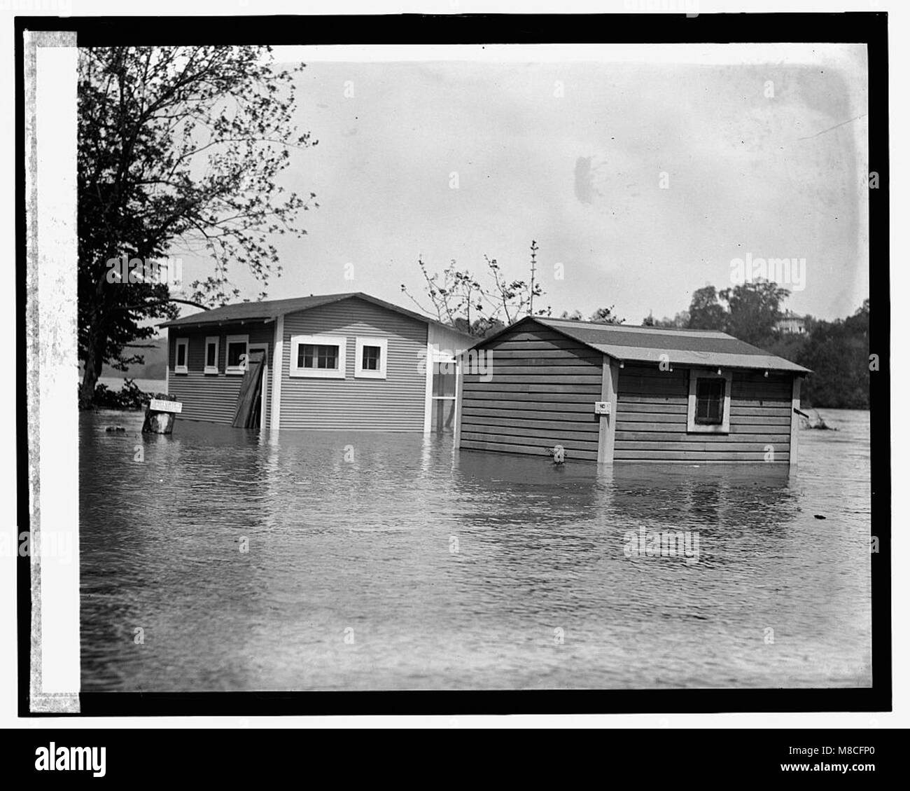 An image documenting a flood, possibly showing the extent of damage or ...