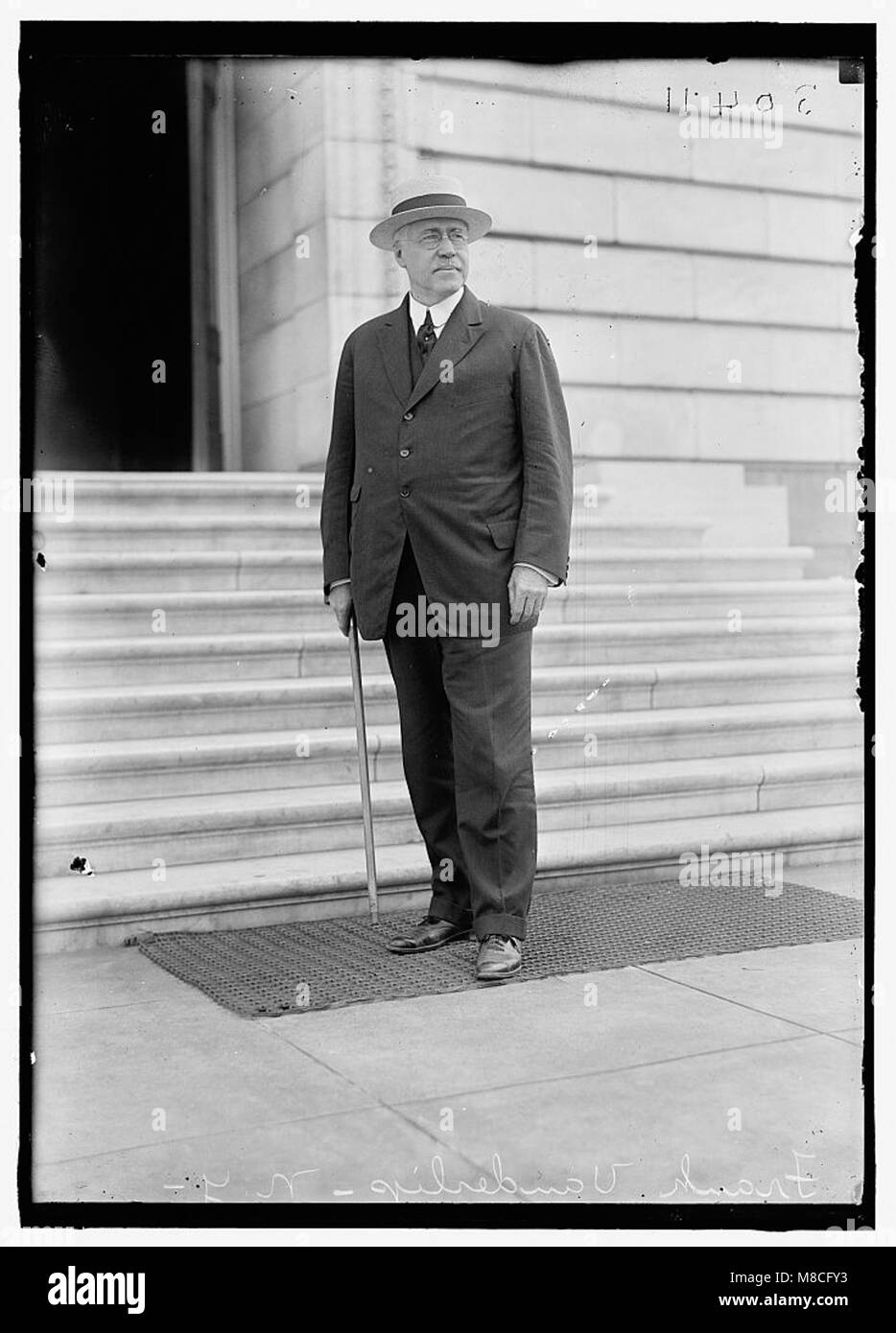 A portrait of Frank Vanderlip, a prominent figure in finance, captured ...