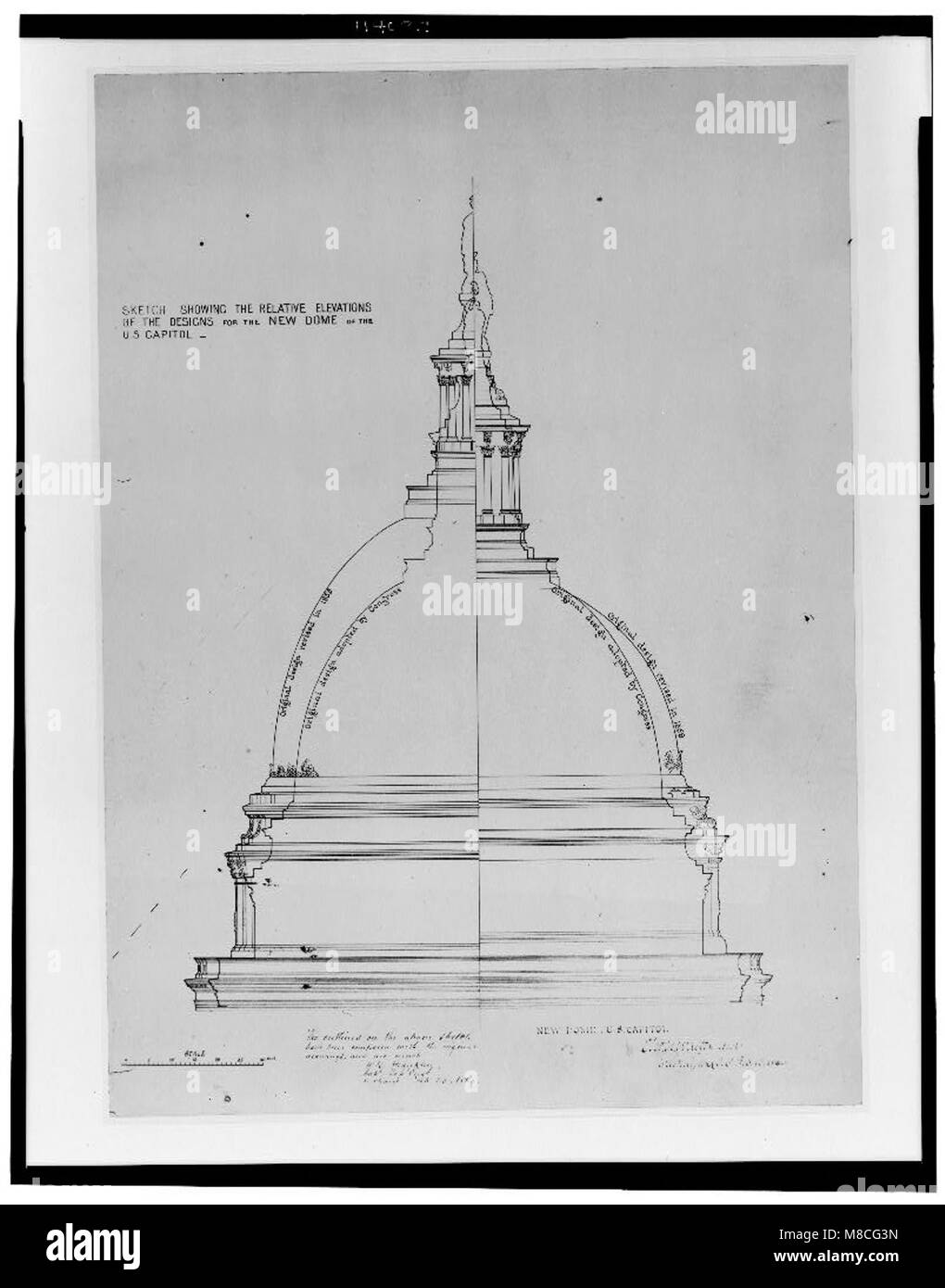 An image showing the alterations made to the U.S. Capitol, including ...