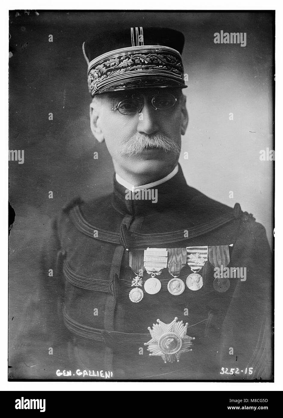 General Joseph Gallieni, a French military officer, is depicted, known ...