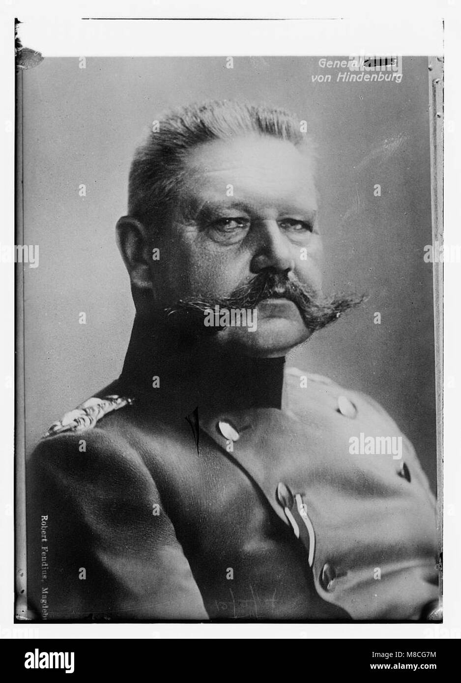 Portrait of General Paul von Hindenburg, a prominent military leader of ...