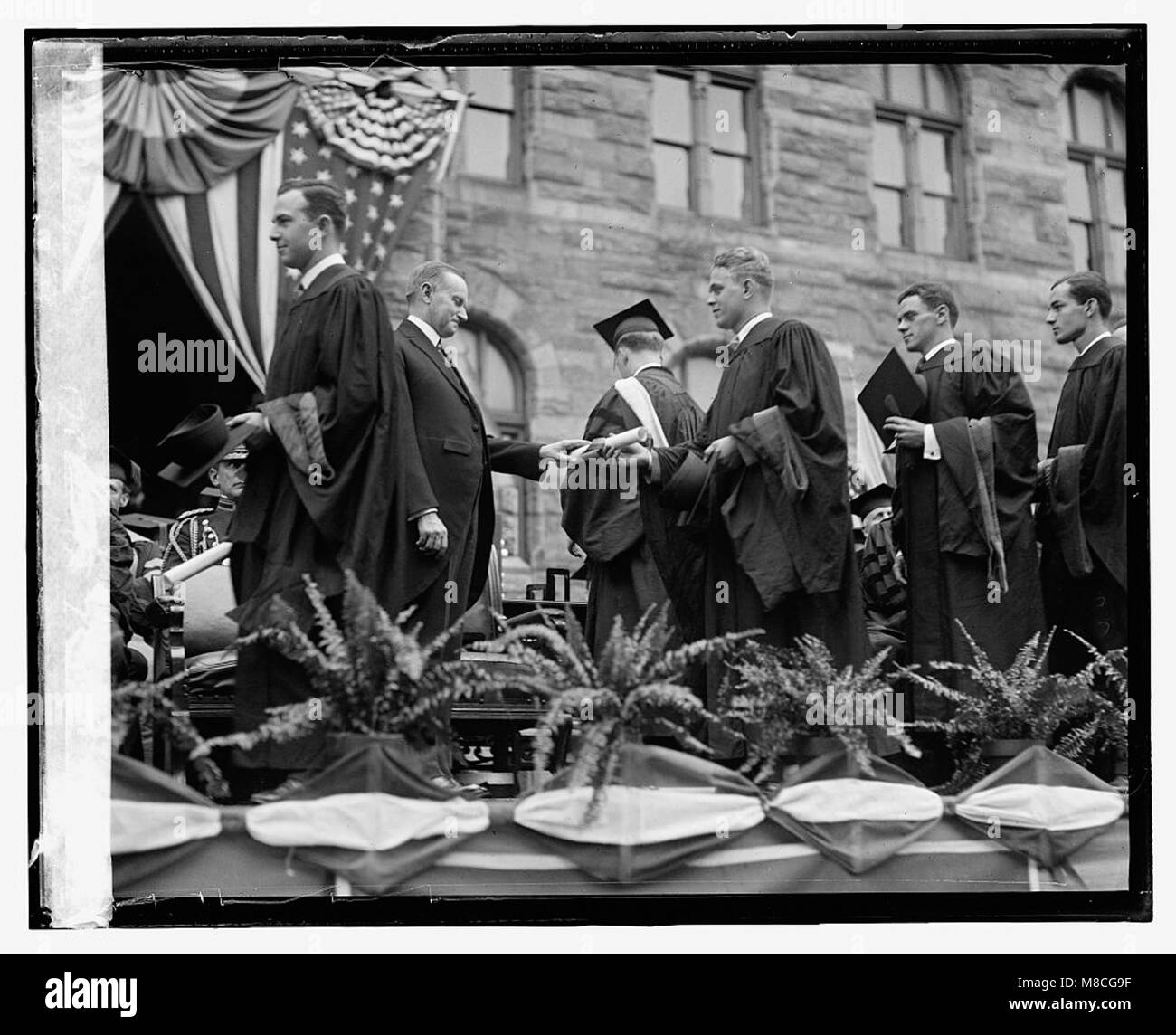This photograph captures the graduation ceremony at Georgetown ...