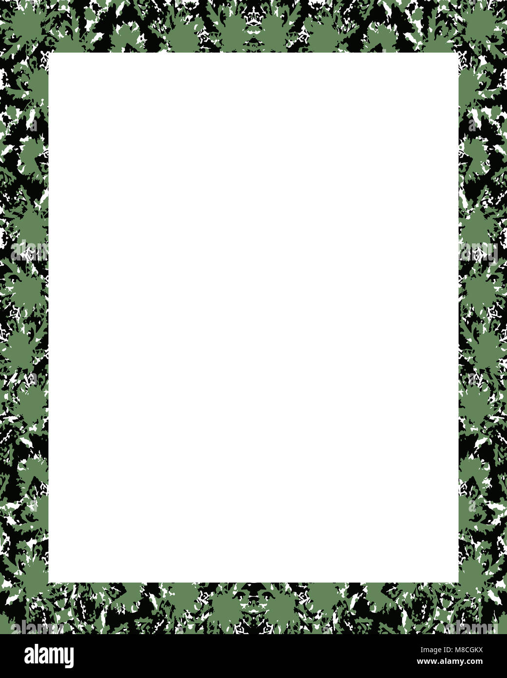 White frame background with decorated design borders Stock Photo - Alamy