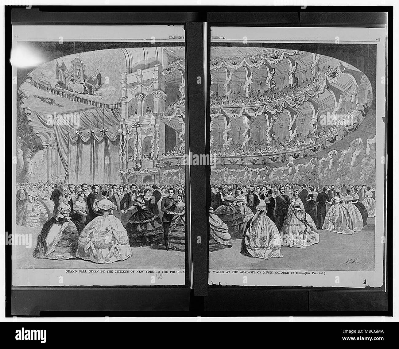 This image shows the grand ball held by New Yorkers in honor of the ...