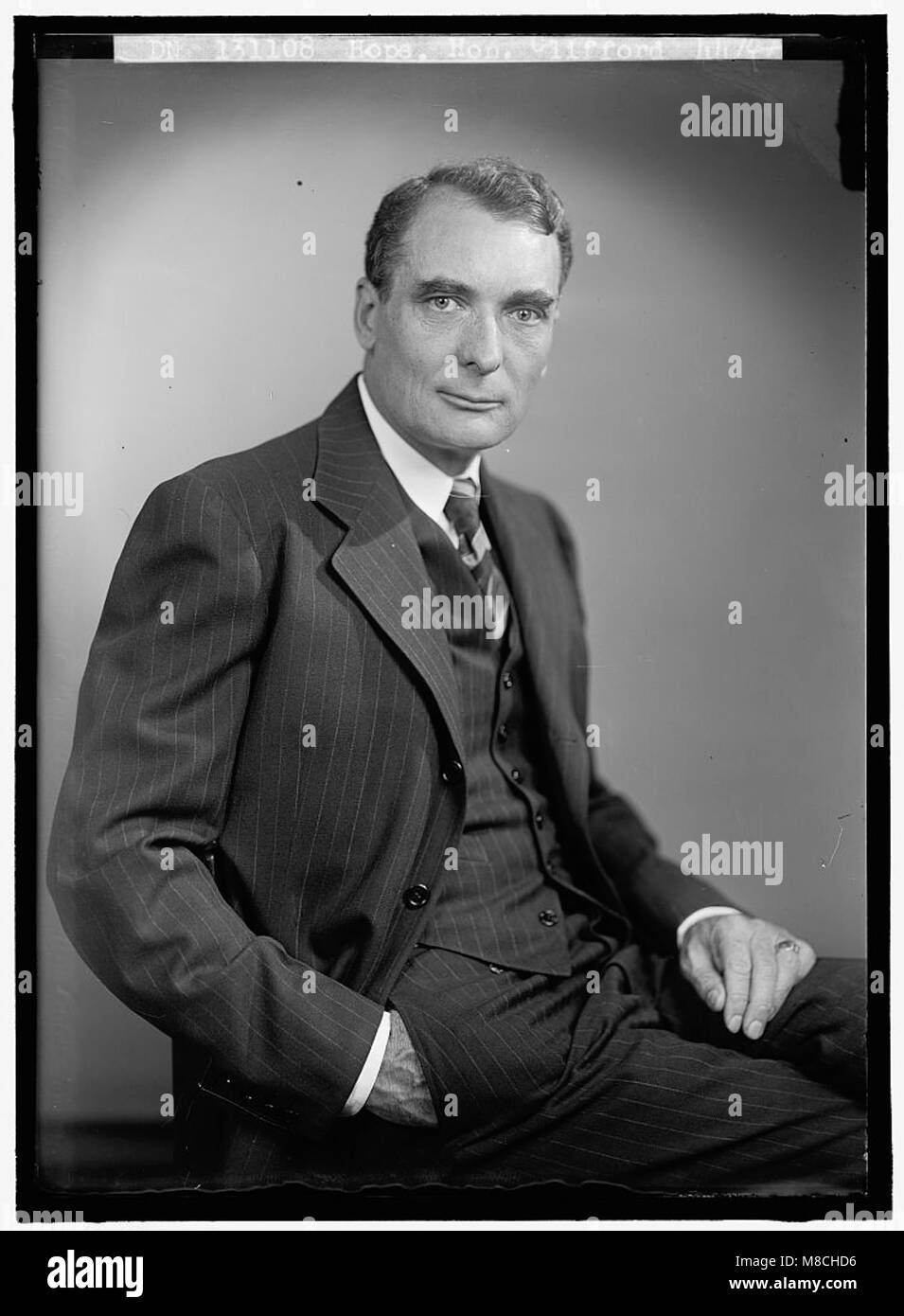 A portrait of Clifford Hope, an American politician and public servant ...