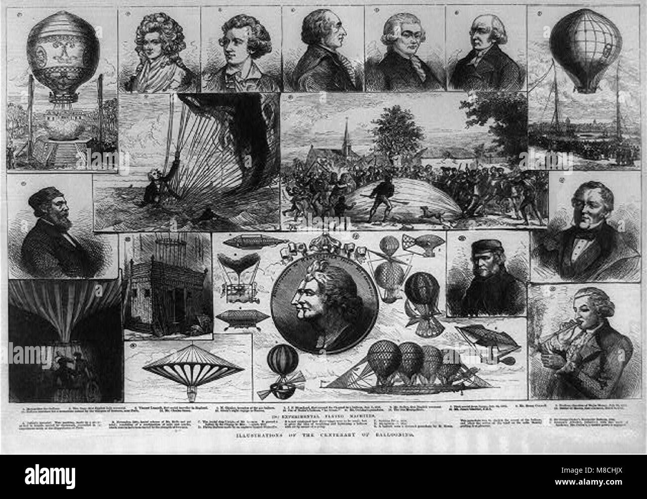 Evolution of balloon technology Black and White Stock Photos & Images ...