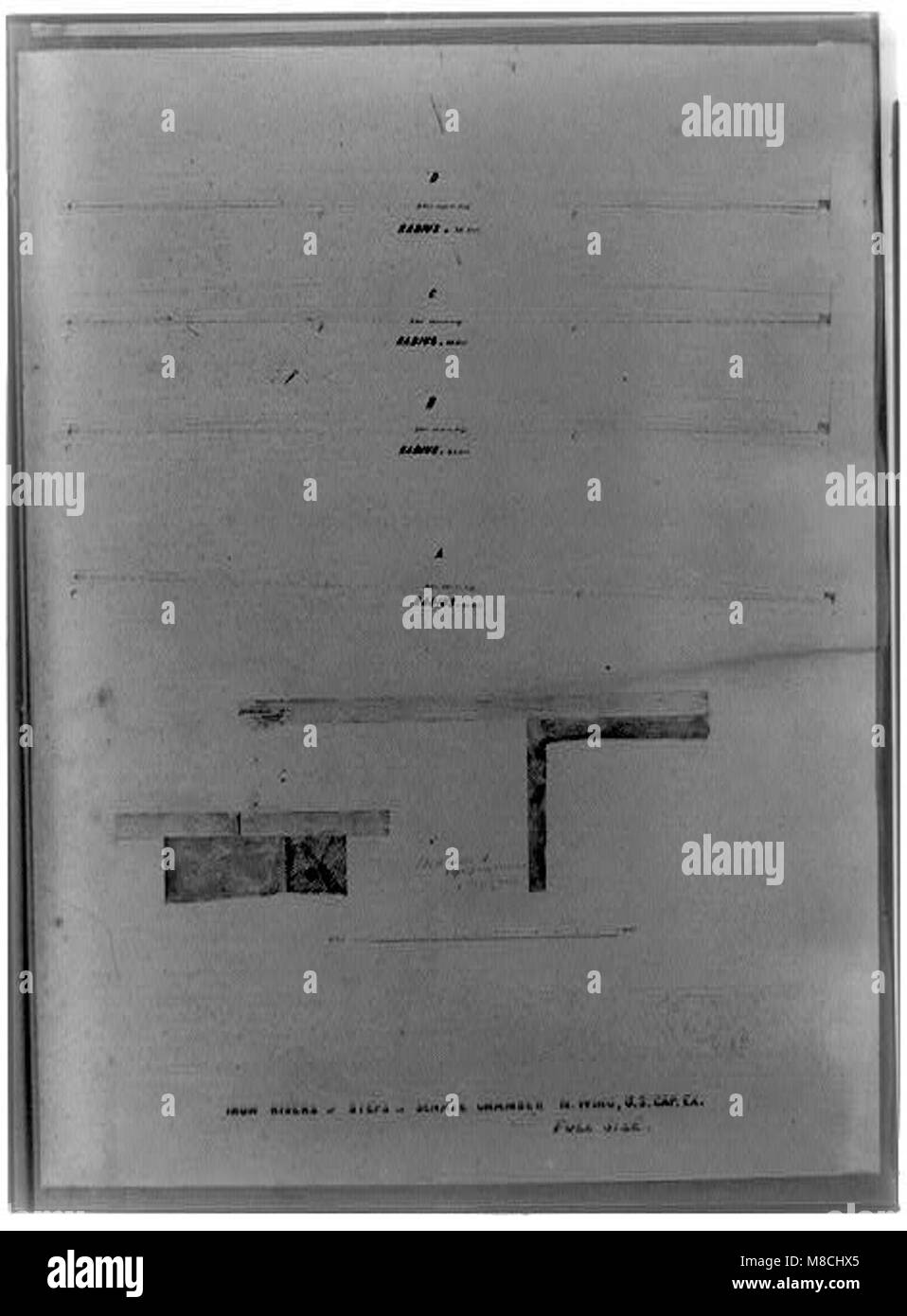 A detailed photograph of the iron risers of the steps in the Senate ...