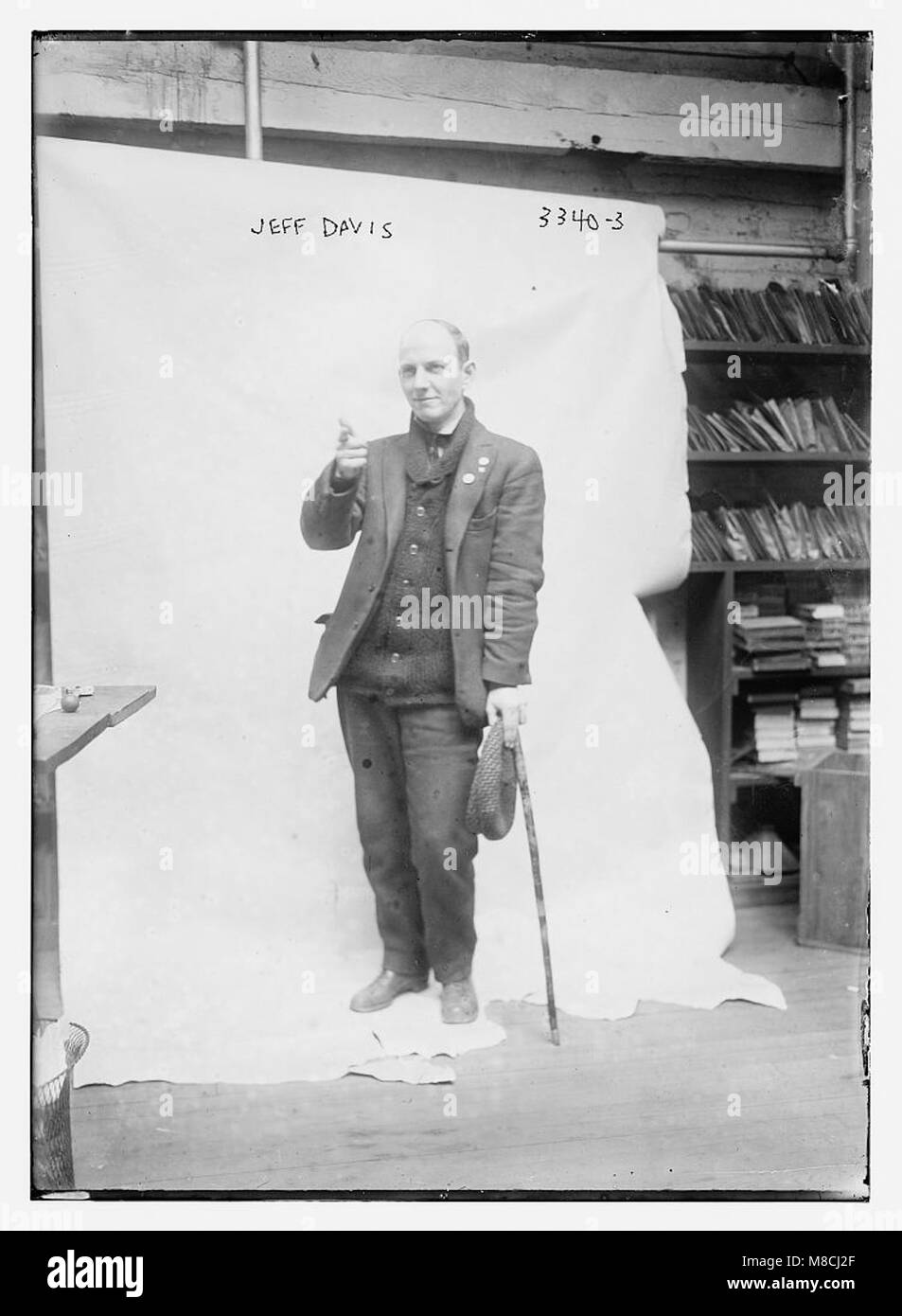 A portrait of Jefferson Davis, the President of the Confederate States ...