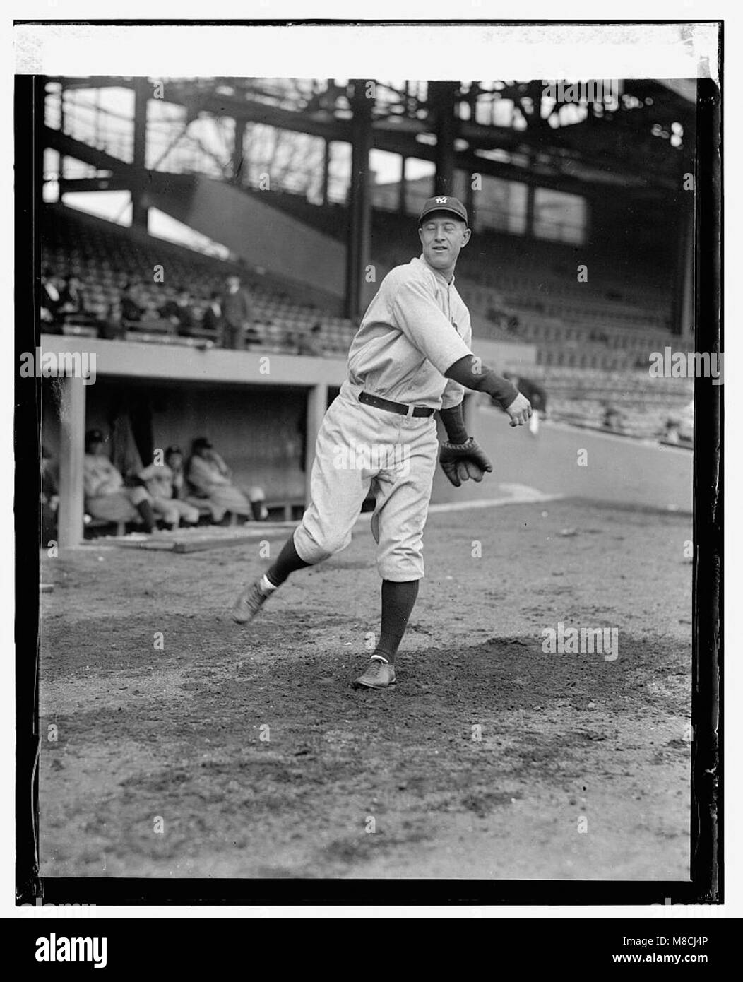 A portrait of Joe Bush taken in New York in 1924. The photograph offers ...